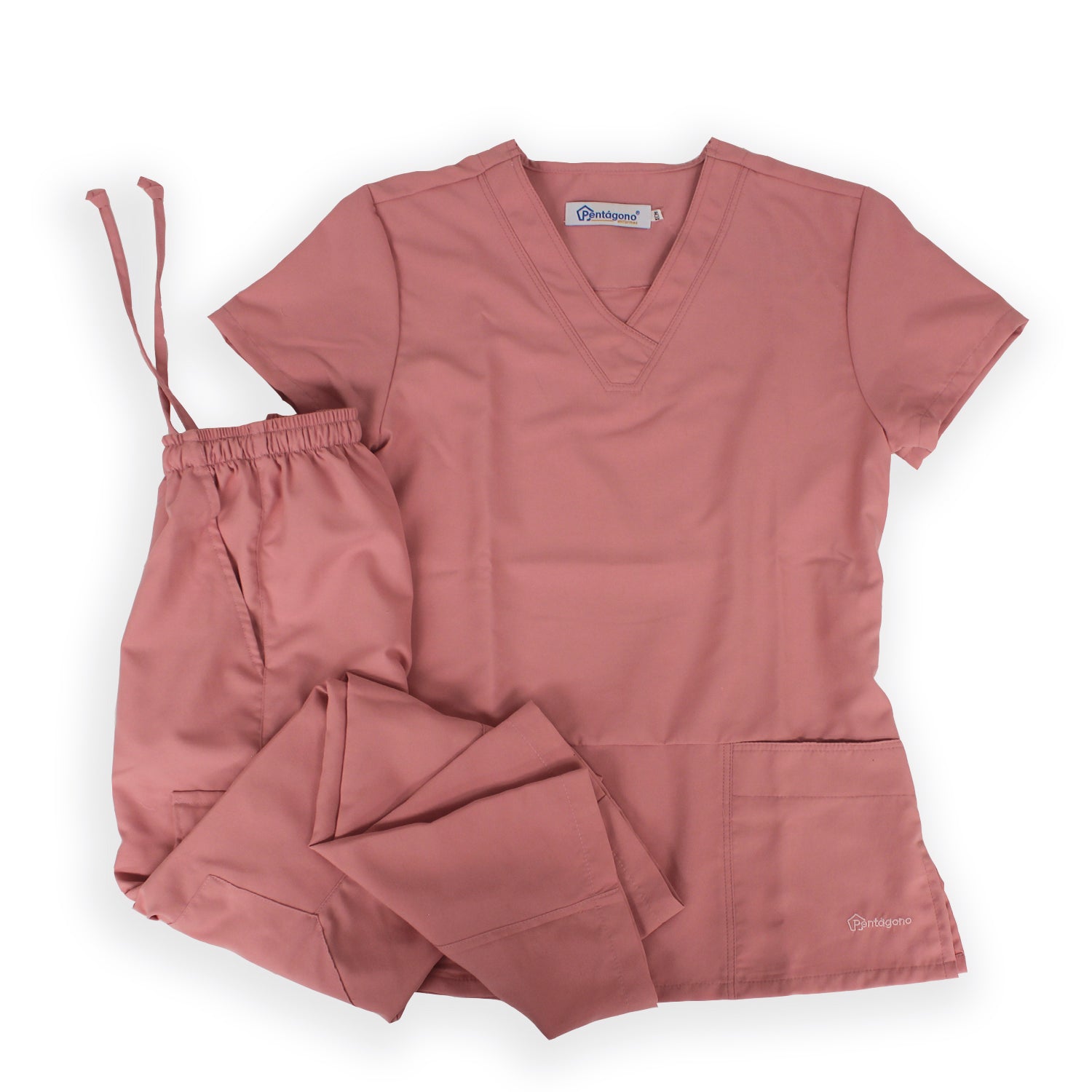 Conjunto quirúrgico Palo de Rosa Clásico para dama – Pentágono Uniformes